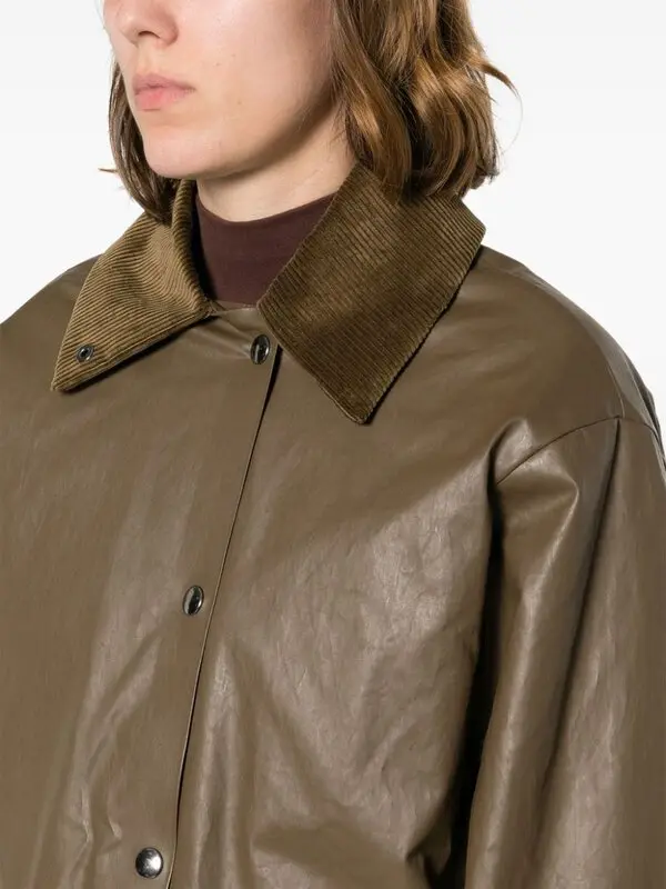 KASSL EDITIONS Corduroy-collar Coat - Brown