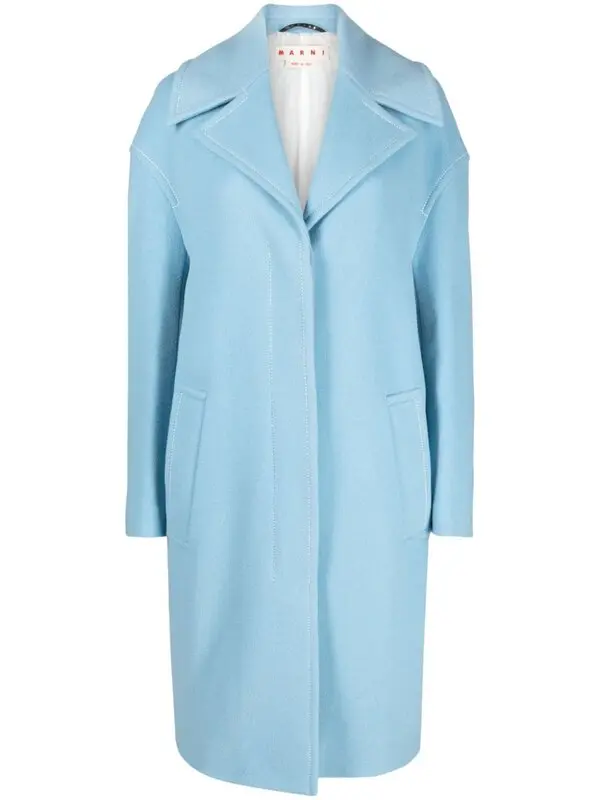 Marni Contrast-stitching Single-breasted Coat