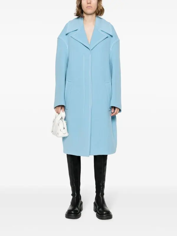 Marni Contrast-stitching Single-breasted Coat