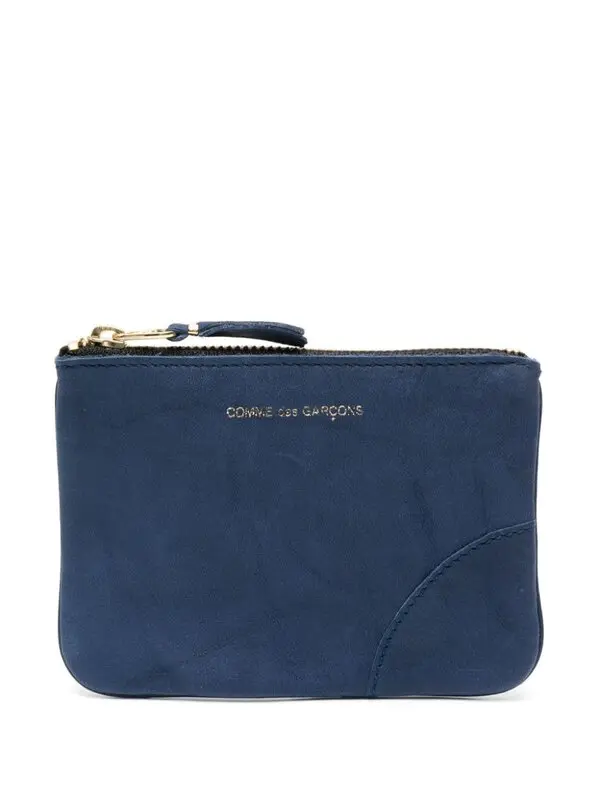 Comme Des Garçons Washed Leather Pouch - Blue