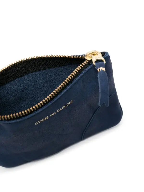 Comme Des Garçons Washed Leather Pouch - Blue