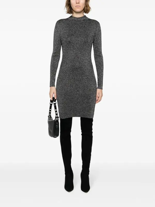 Michael Kors Ribbed-knit Lurex Dress