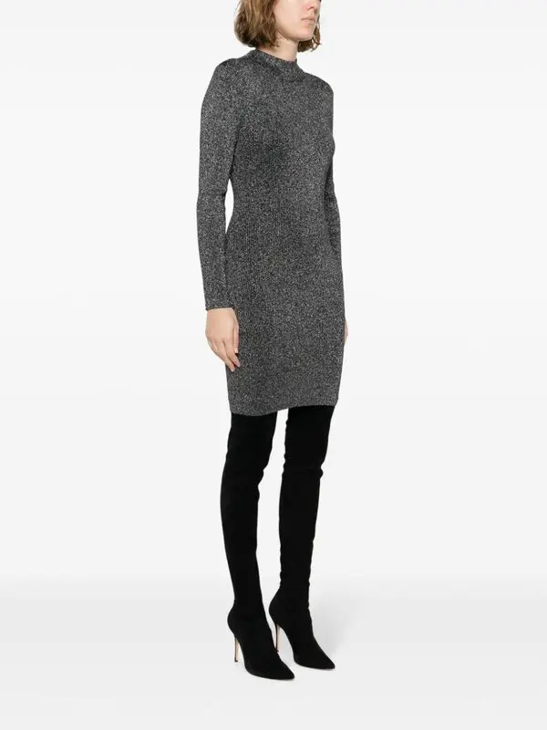 Michael Kors Ribbed-knit Lurex Dress