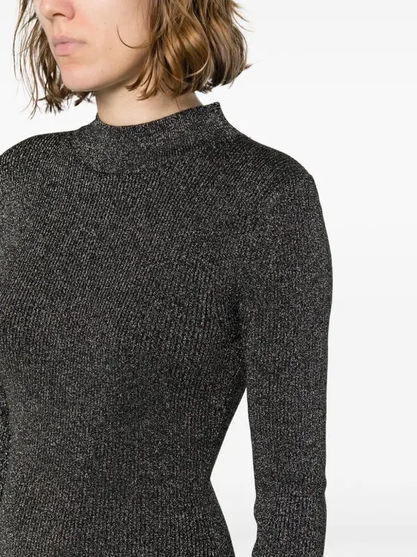 Michael Kors Ribbed-knit Lurex Dress