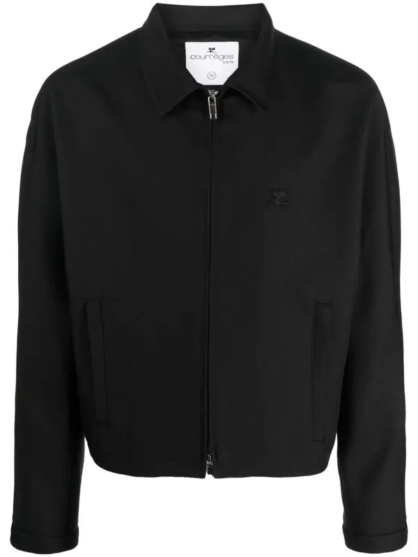 COURREGES Pointed Flat-collar Zip-up Jacket