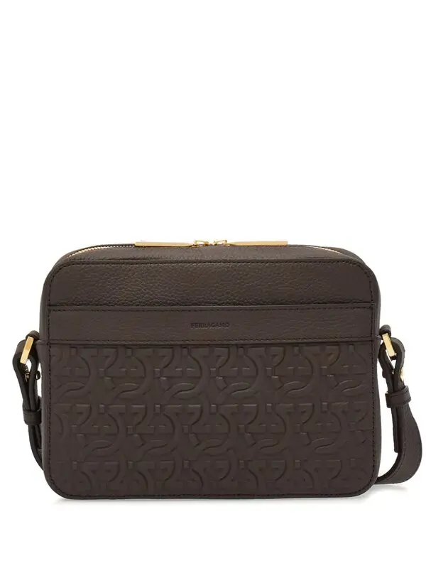 FERRAGAMO Gancini Pebbled-texture Shoulder Bag