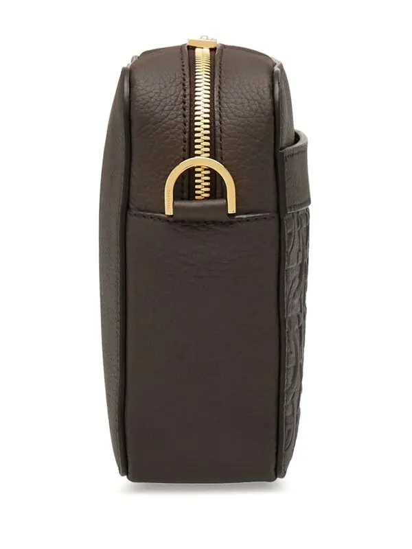 FERRAGAMO Gancini Pebbled-texture Shoulder Bag