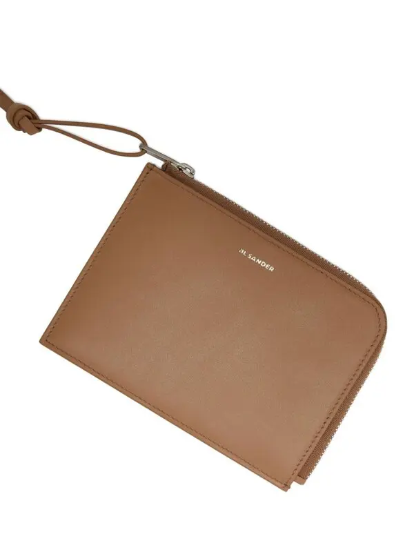JIL SANDER Medium Giro Zip-around Card-holder - Neutrals