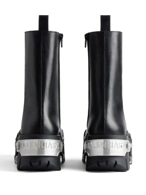 Balenciaga Bulldozer Platform Lace-up Boots - Black
