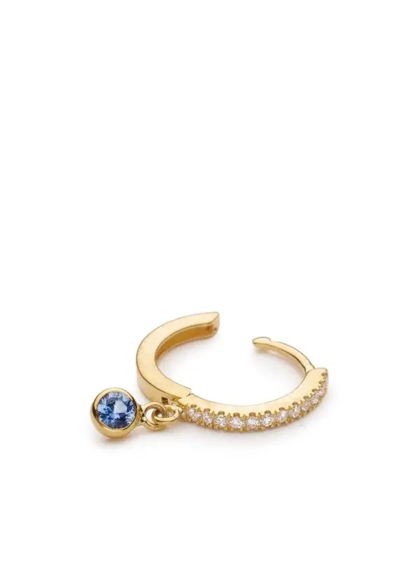 WE BY WHITEBIRD 18kt Yellow Ada Sapphire And Diamond Hoop Earring