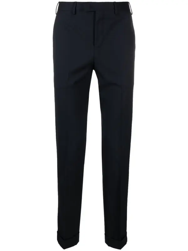 PT TORINO Straight-leg Tailored Trousers - Blue