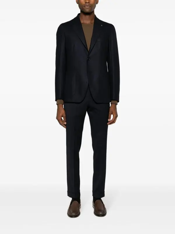 PT TORINO Straight-leg Tailored Trousers - Blue