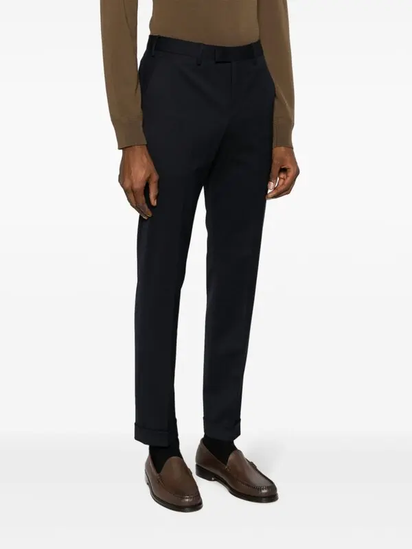 PT TORINO Straight-leg Tailored Trousers - Blue