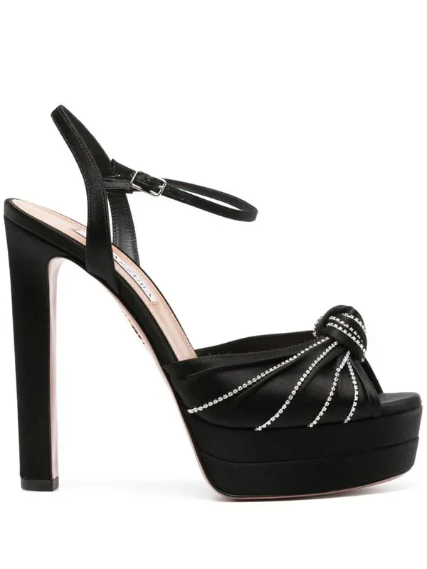 AQUAZZURA Atelier 140mm Crystal-embellished Sandals