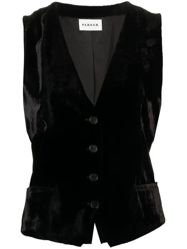 P.a.r.o.s.h V-neck Velvet Waistcoat