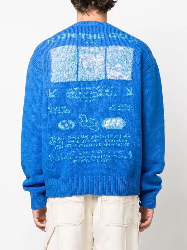 Off-White Intarsia-knit Wool-blend Jumper