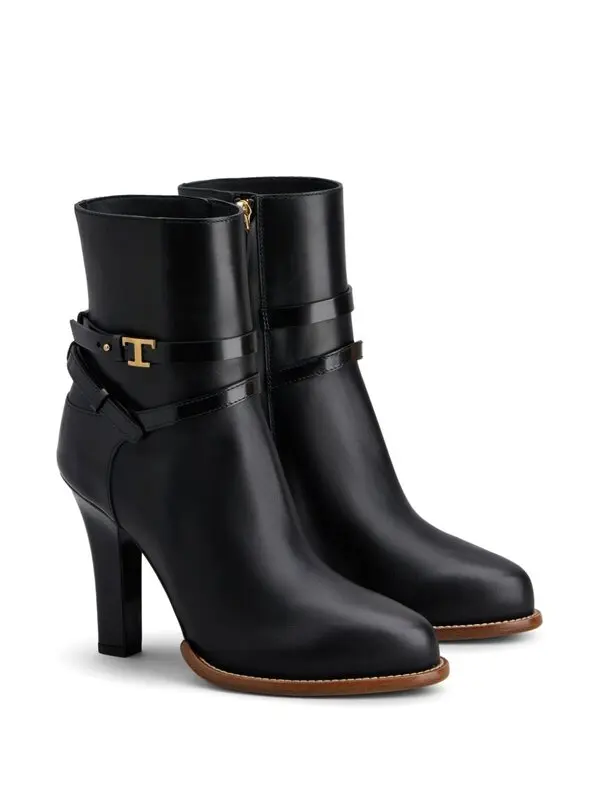 TOD'S Logo-plaque Leather Boots