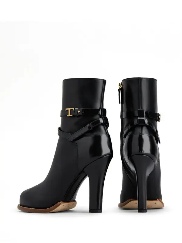 TOD'S Logo-plaque Leather Boots
