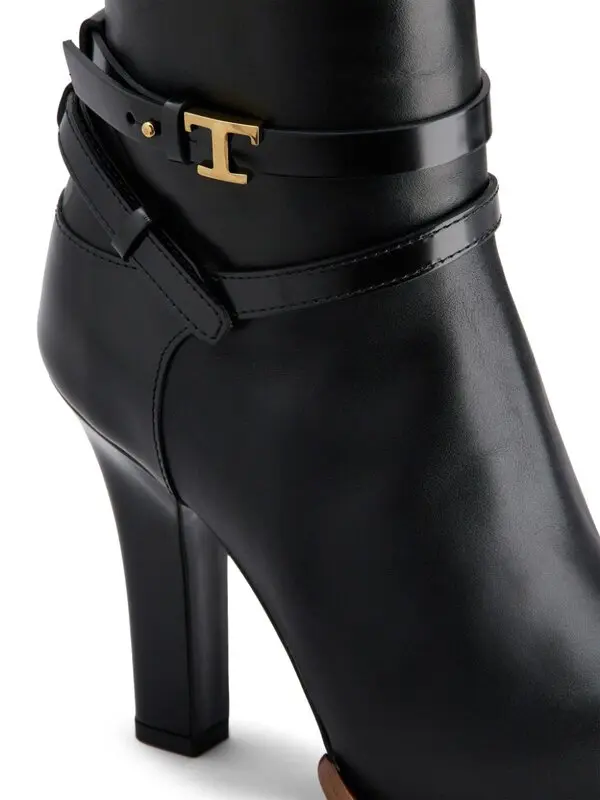 TOD'S Logo-plaque Leather Boots