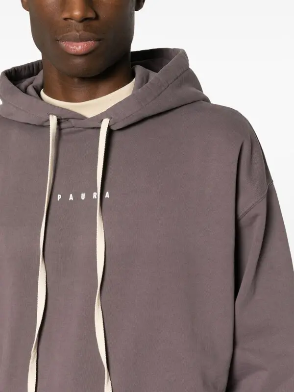 PAURA Logo-embroidered Cotton Hoodie