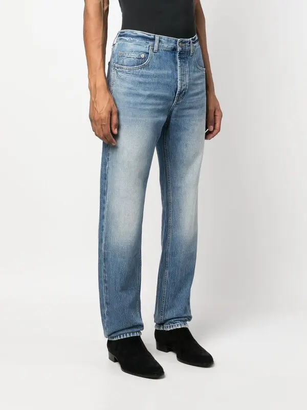 Saint Laurent Mid-rise Straight-leg Jeans - Blue