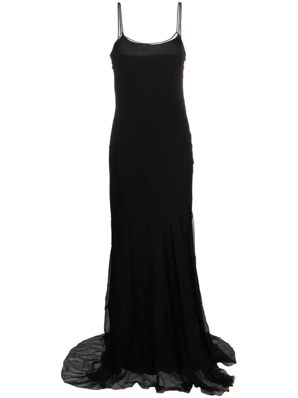 Moschino Chiffon Sleeveless Maxi Dress