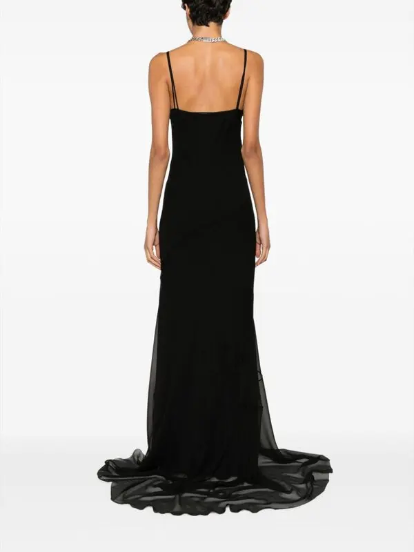 Moschino Chiffon Sleeveless Maxi Dress