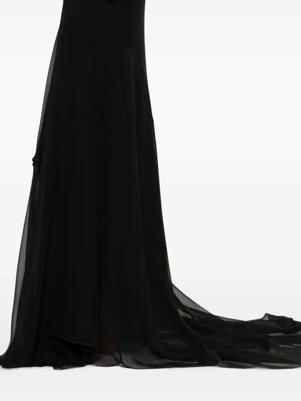 Moschino Chiffon Sleeveless Maxi Dress
