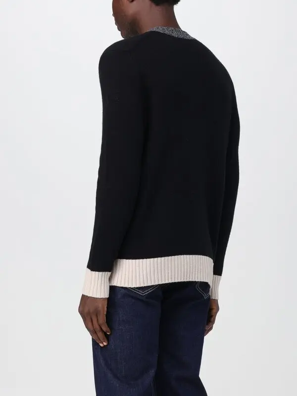 BALLANTYNE Argyle Pullover Sweater - Black
