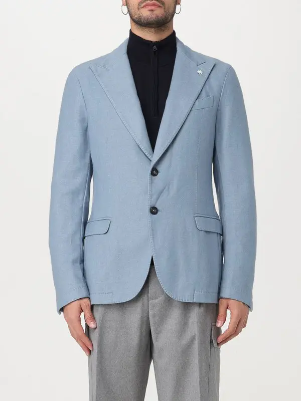 MANUEL RITZ Blazer Jacket - Gnawed Blue