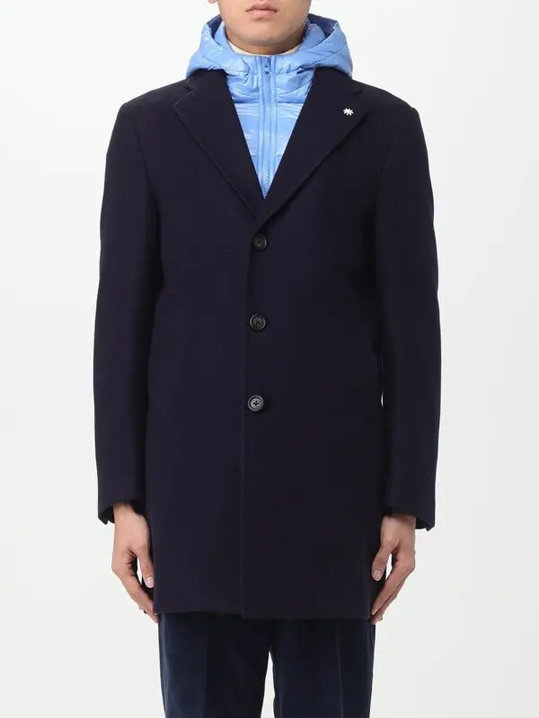 MANUEL RITZ Single Breasted Coat - Blue
