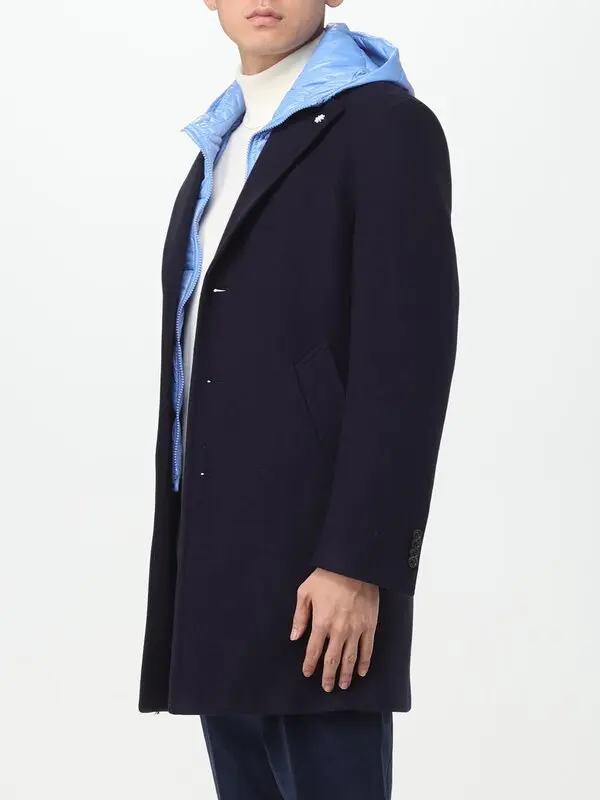 MANUEL RITZ Single Breasted Coat - Blue