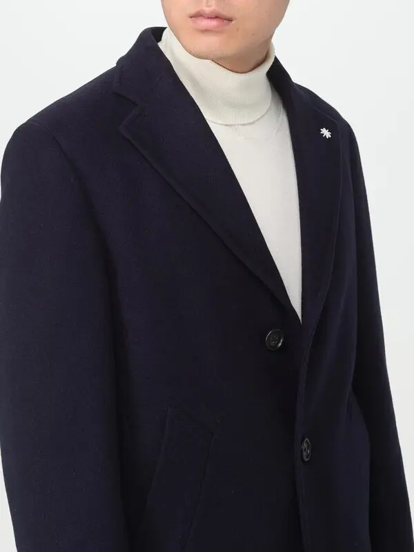 MANUEL RITZ Single Breasted Coat - Blue