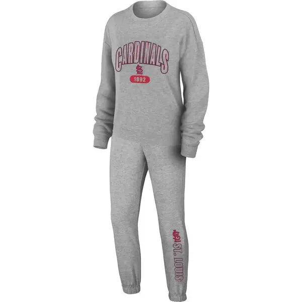 WEAR BY ERIN ANDREWS St. Louis Cardinals Knitted Lounge Set - Gray