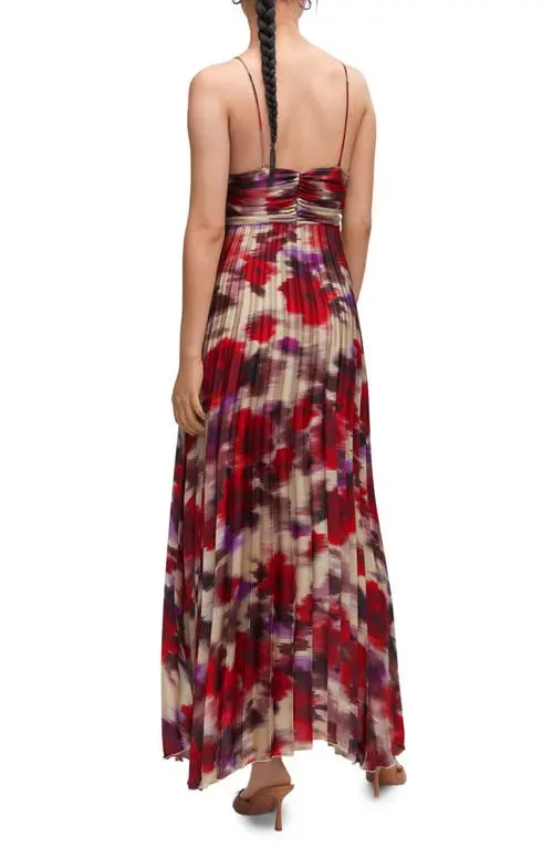 open lace back dress MANGO. Long pleated floral dress T.xs – Hibuy market