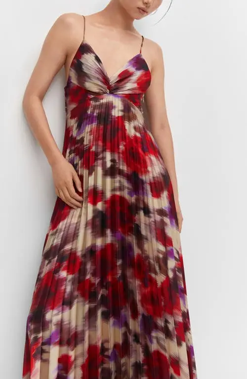 strapless open back dress Forest Green Pleated Satin Smocked Waist Maternity Midi Dress – PinkBlush main image 1