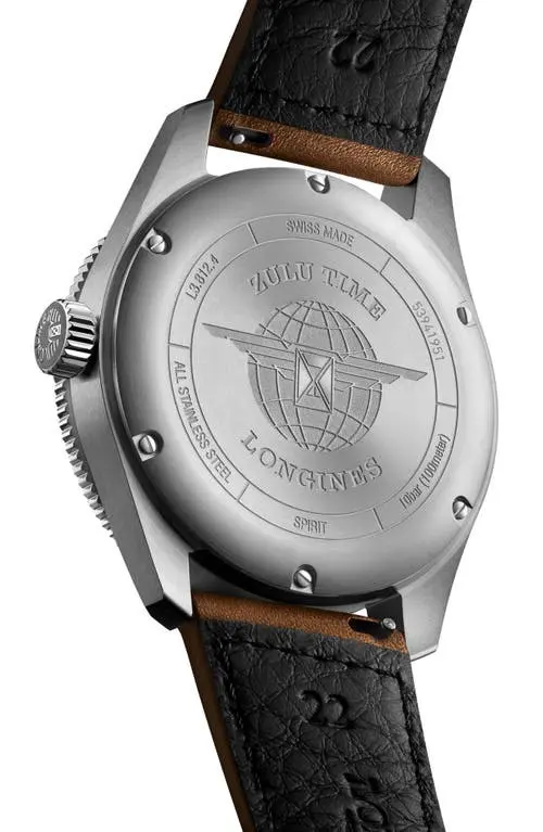 LONGINES Master Automatic Leather Strap Watch - Anthracite