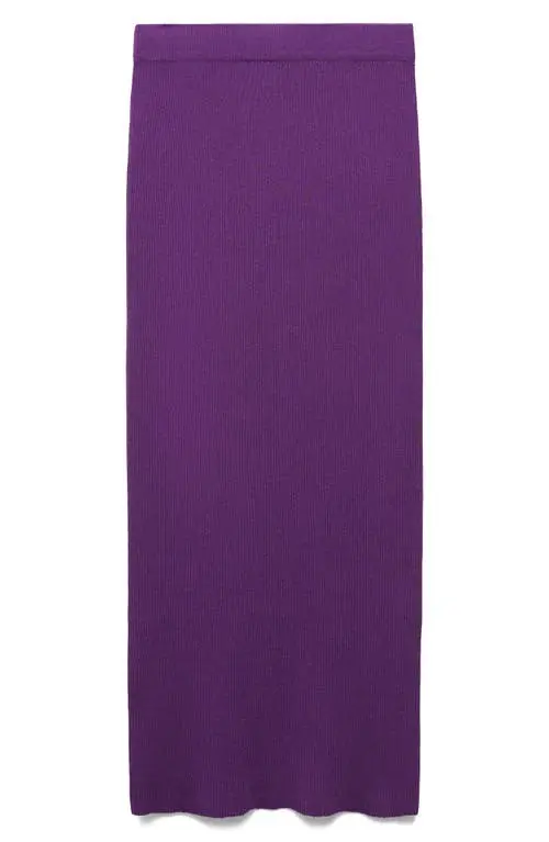 Mango Rib Midi Sweater Skirt