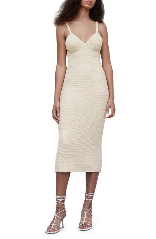 Mango Sequin Detail Empire Waist Midi Dress