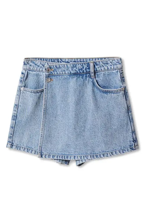 Mango Denim Wrap Miniskirt