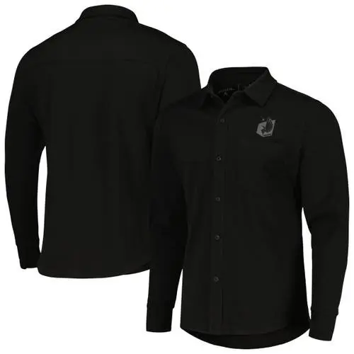 ANTIGUA Minnesota United Fc Streamer Diamond Button-up Shacket - Black
