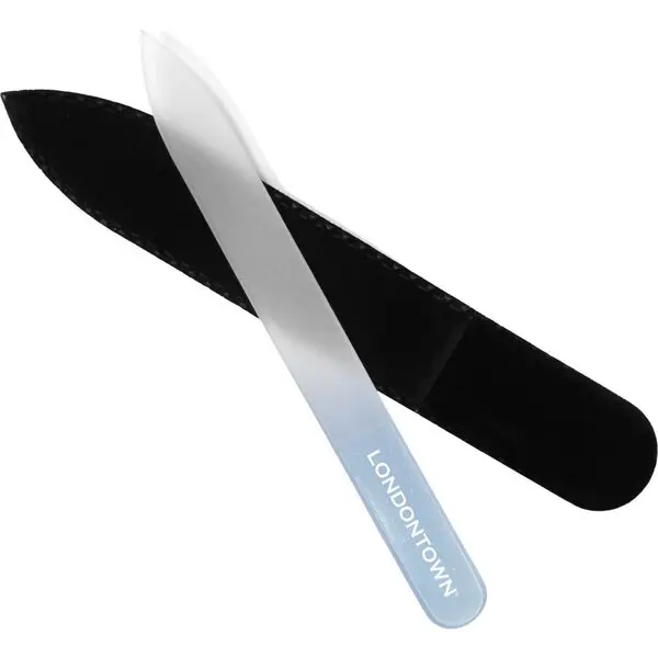 LONDONTOWN Glass Nail File - Blue Chrome
