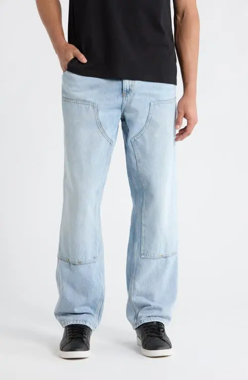 Carhartt Work In Progress Double Knee Work Jeans - Blue (heavy Worn Bleached)