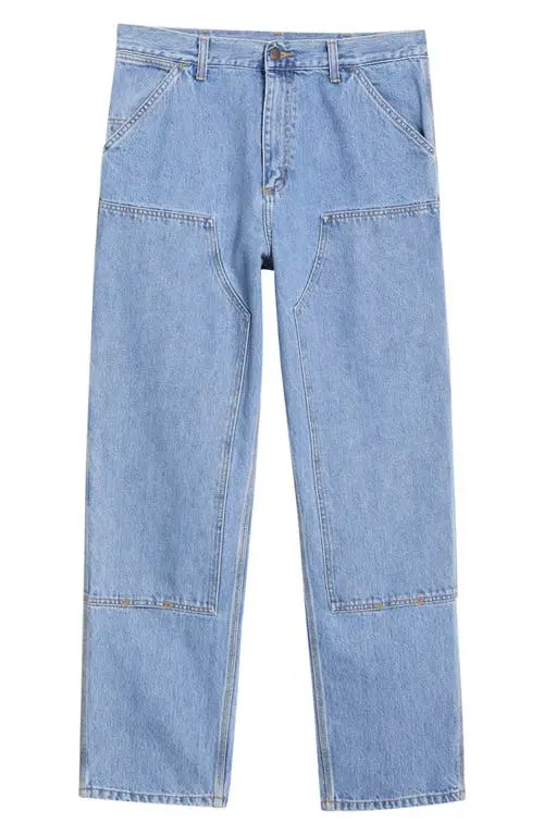 Carhartt Work In Progress Double Knee Work Jeans - Blue (stone Bleached)