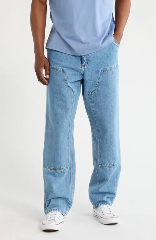 Carhartt Work In Progress Double Knee Work Jeans - Blue (stone Bleached)