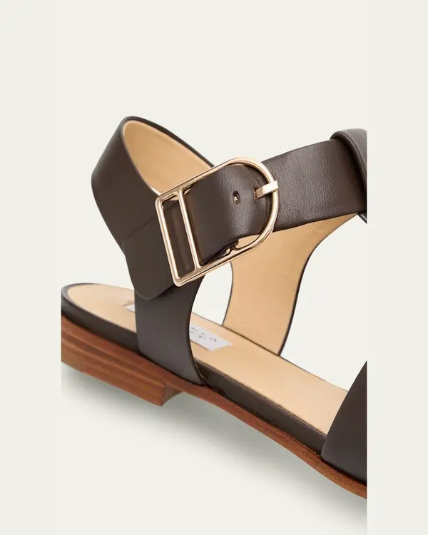 Gabriela Hearst Lynn Leather Fisherman Sandals - Black