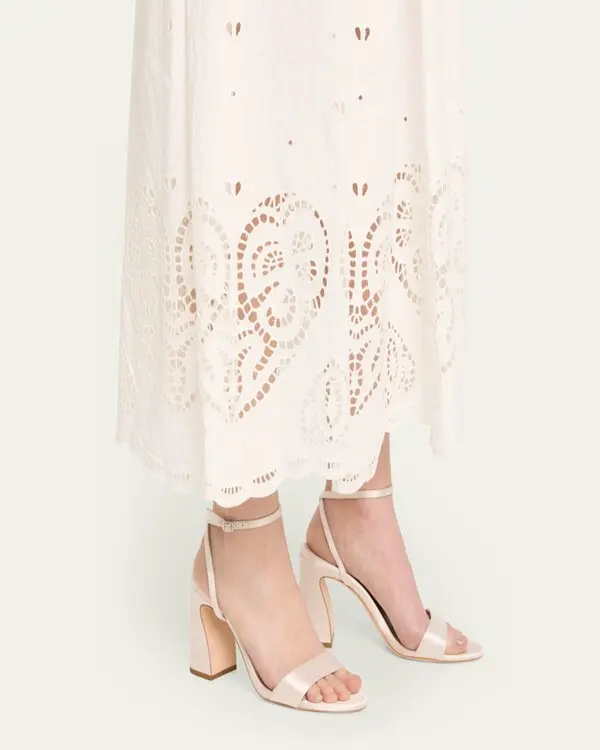 LOEFFLER RANDALL Malia Ankle-strap Sandals - Cream