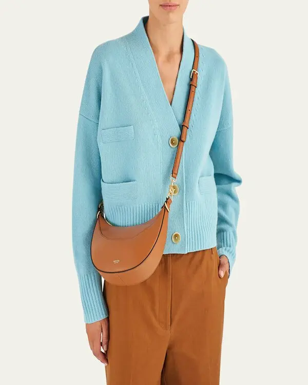 OROTON Florence Small Zip Shoulder Bag - Cognac