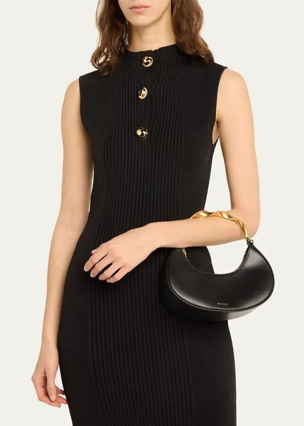 Simkhai Nixi Leather Top Handle Bag - Black