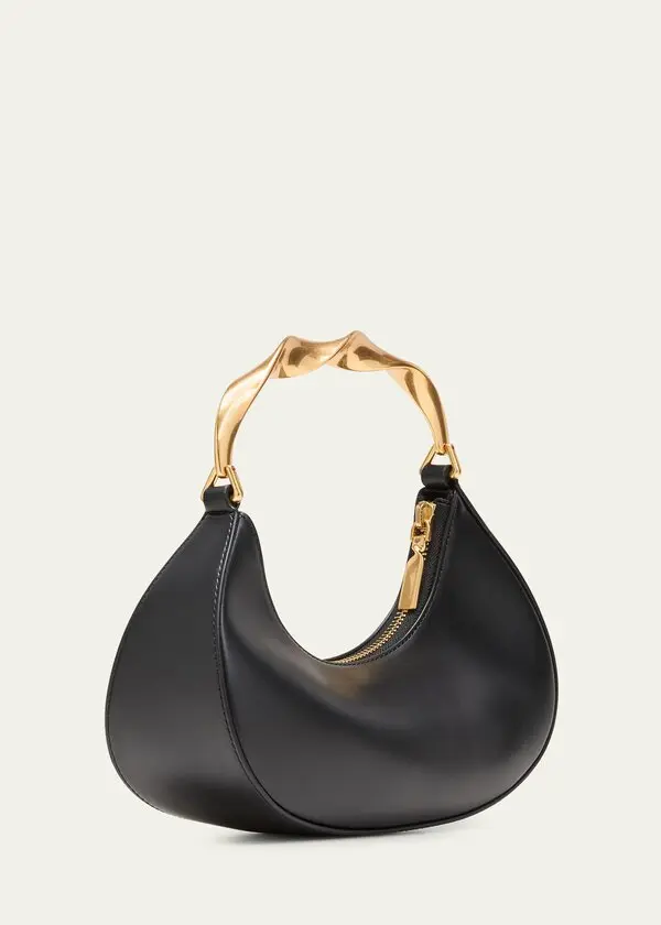 Simkhai Nixi Leather Top Handle Bag - Black